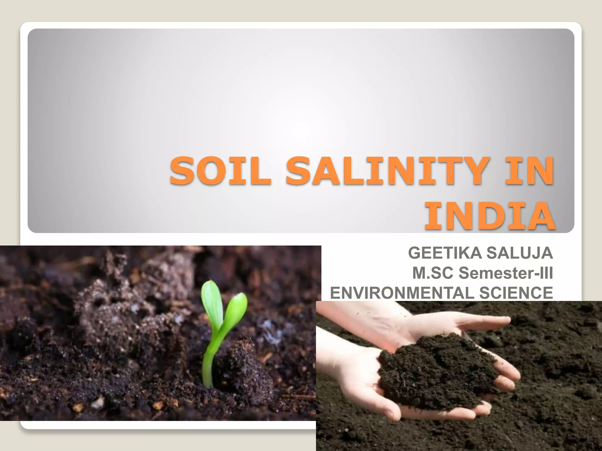 Soil Salinity in India | PPTX