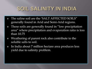 Soil Salinity in India | PPTX