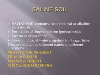 Soil Salinity in India | PPTX