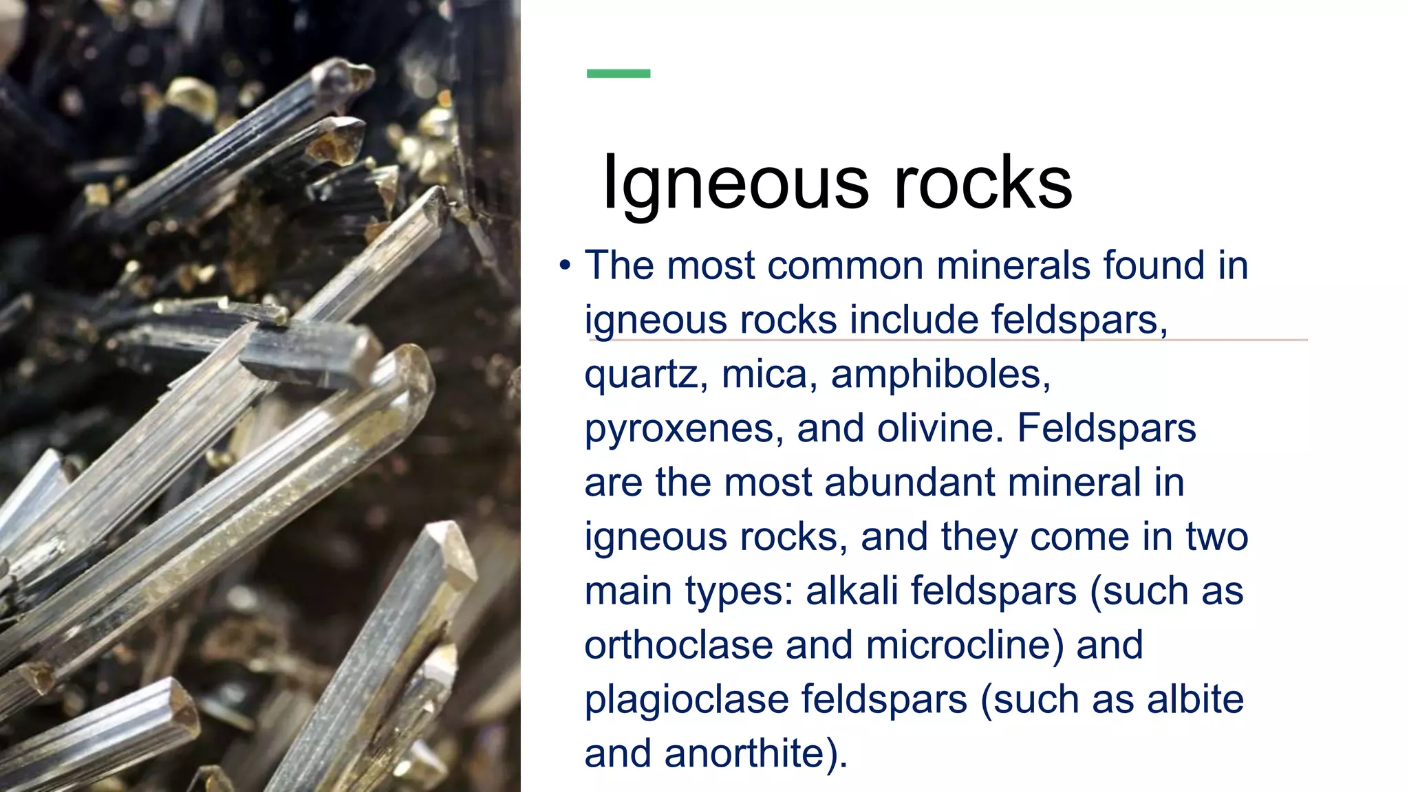 Mineralogical composition of rocks | PPTX