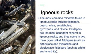 Mineralogical composition of rocks | PPTX