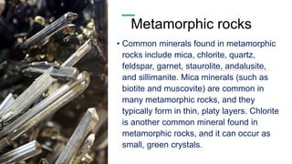 Mineralogical composition of rocks | PPTX