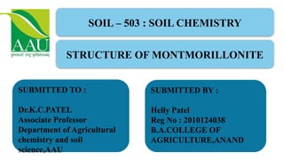 montmorillonite, structure, silicate clay | PPTX