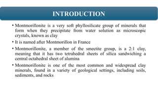 montmorillonite, structure, silicate clay | PPTX