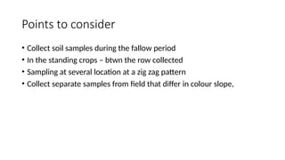 Soil science - sampling procedures for soil science lab | PPTX