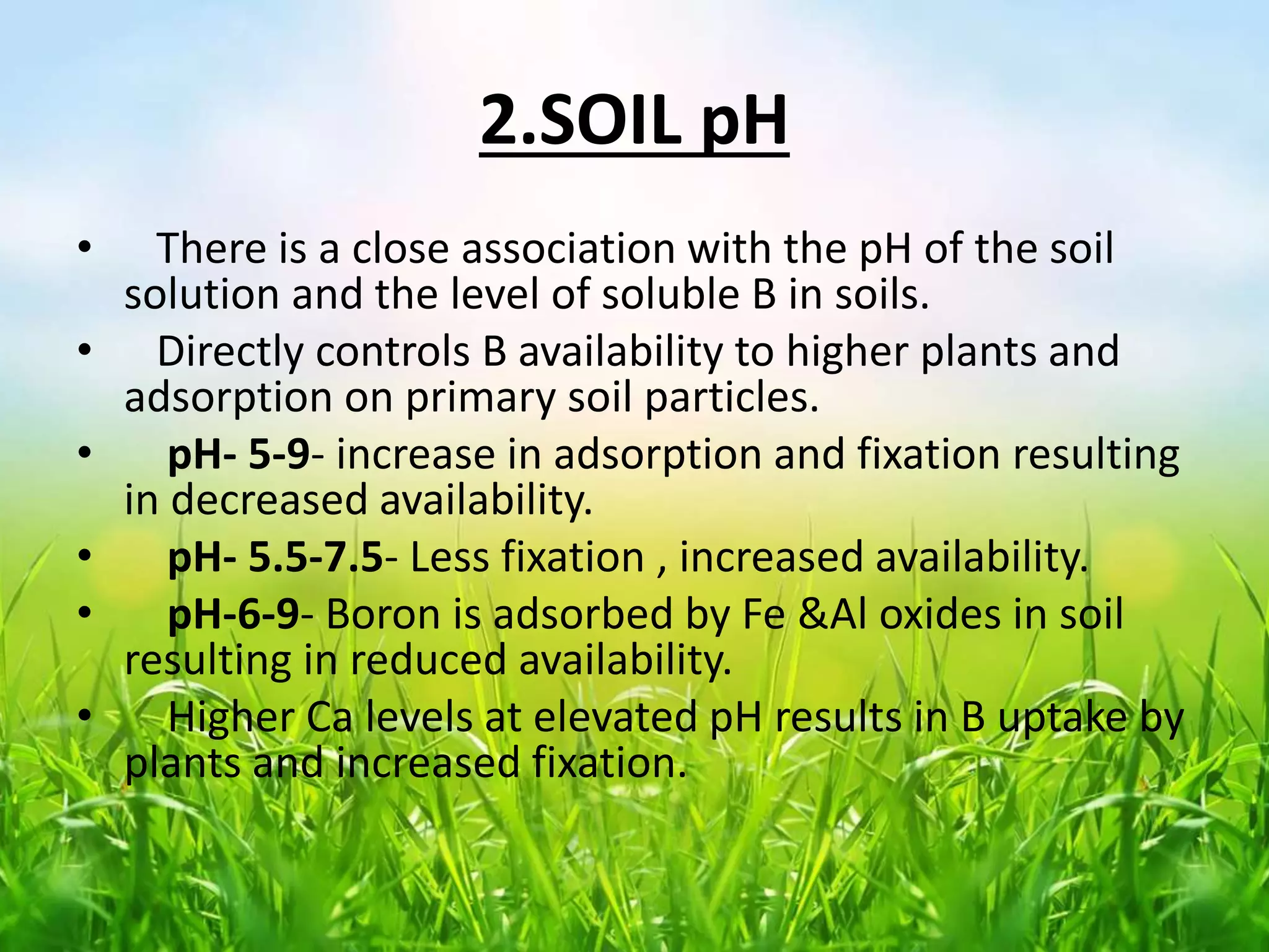 ESSENTIALITY OF BORON IN PLANT GROWTH NUTRIENT MANAGEMENT | PPTX