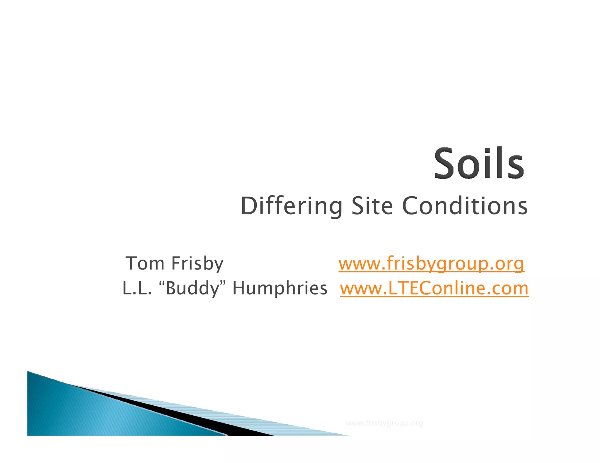 Soils - Differing Site Conditions | PDF