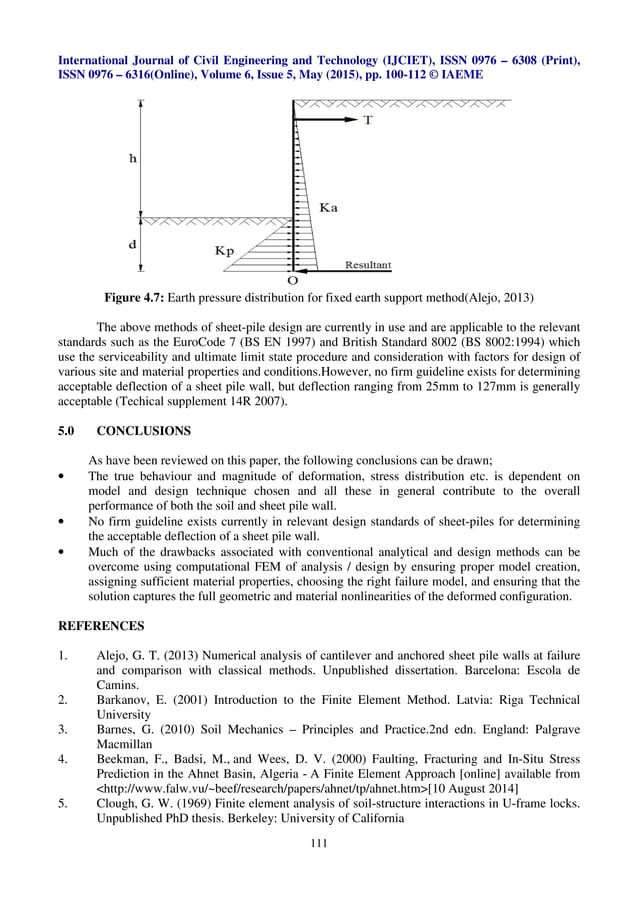 SOIL-SHEET PILE INTERACTION - PART I: A REVIEW OF THEORIES AND DESIGN METHODS | PDF