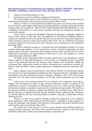 SOIL-SHEET PILE INTERACTION - PART I: A REVIEW OF THEORIES AND DESIGN METHODS | PDF