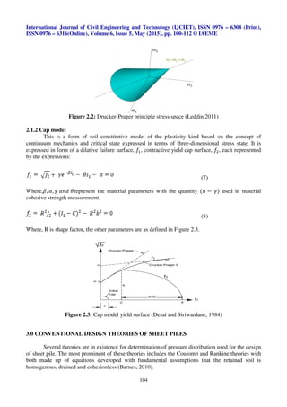 SOIL-SHEET PILE INTERACTION - PART I: A REVIEW OF THEORIES AND DESIGN METHODS | PDF
