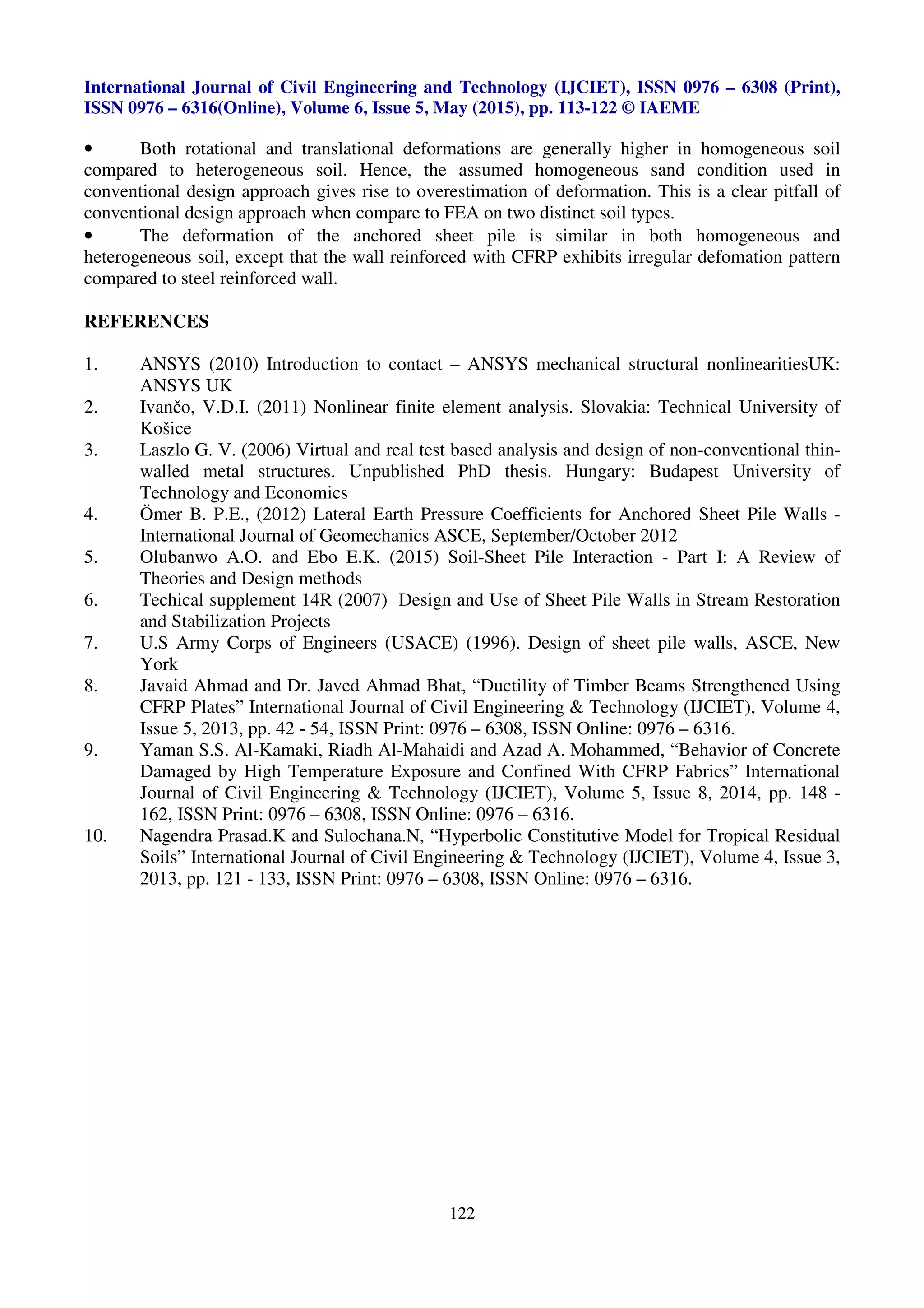 Soil sheet pile interaction part ii numerical analysis and simulation | PDF