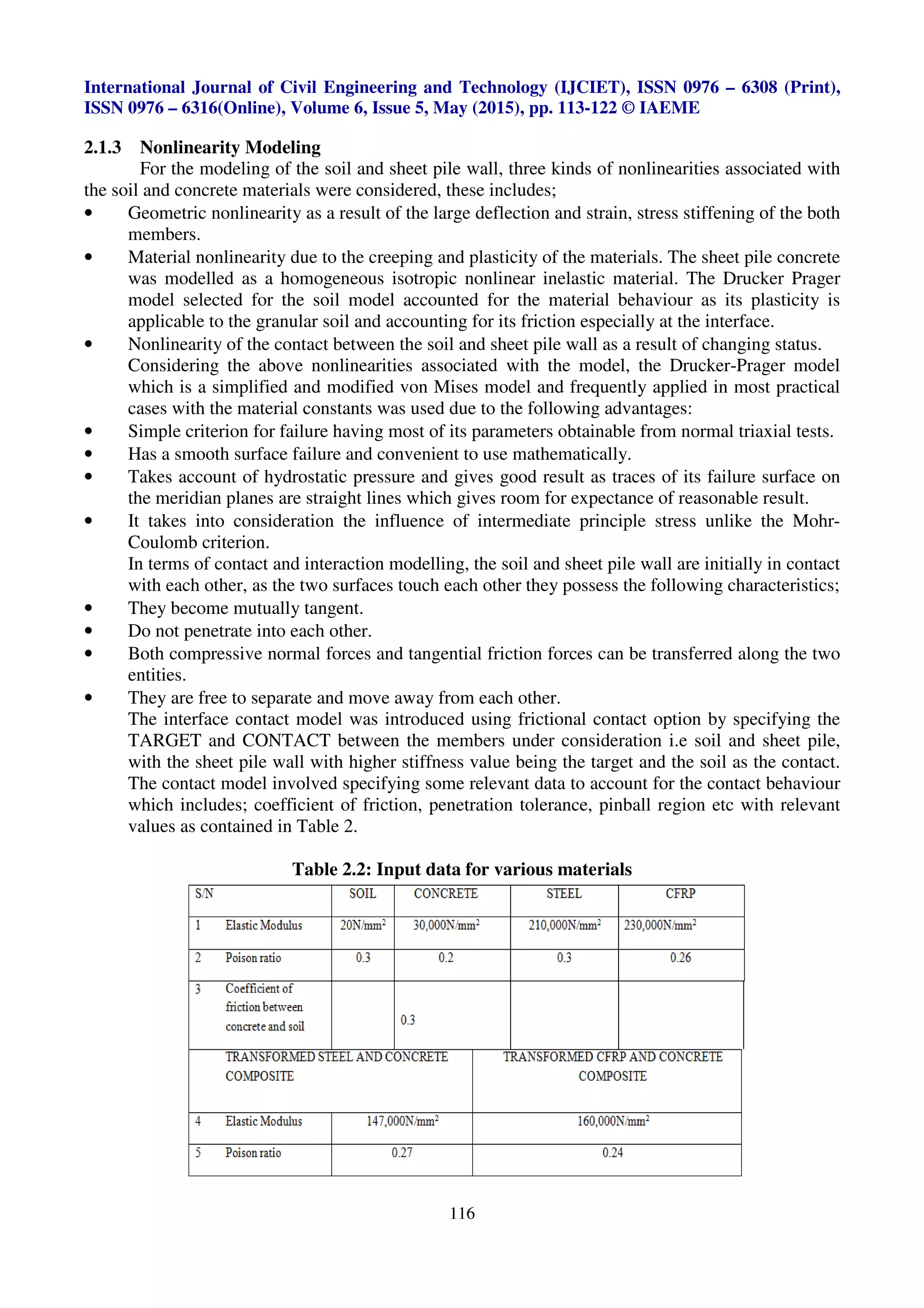 Soil sheet pile interaction part ii numerical analysis and simulation | PDF