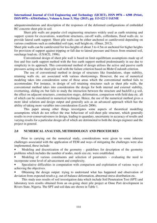 SOIL-SHEET PILE INTERACTION - PART II: NUMERICAL ANALYSIS AND SIMULATION | PDF
