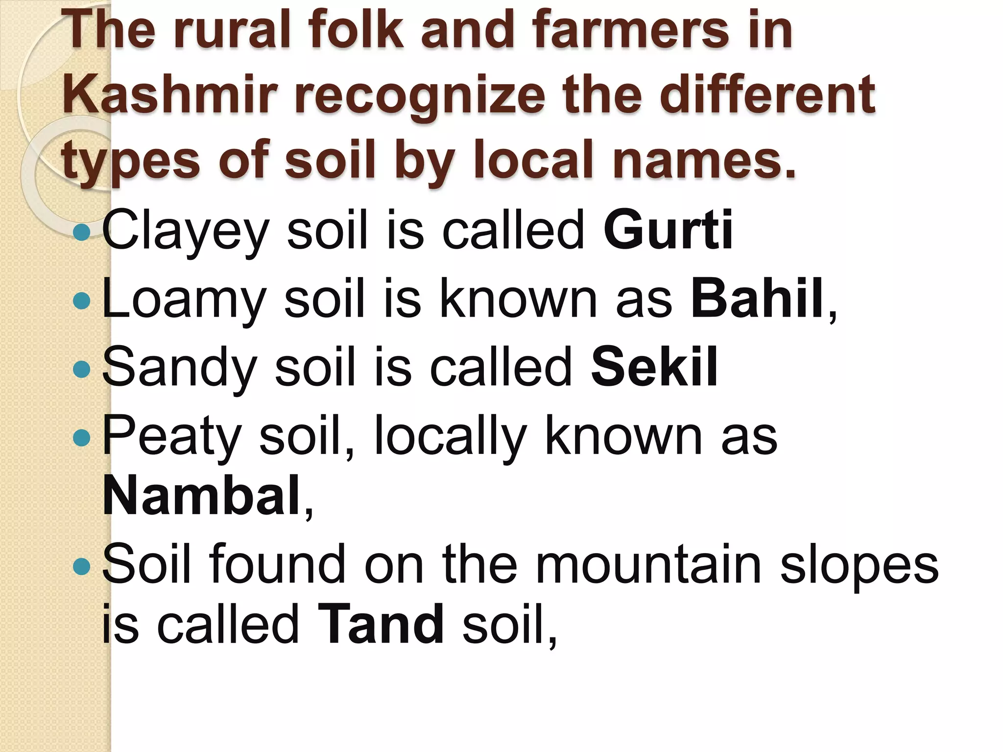 SOILS OF JAMMU AND KASHMIR | PPTX