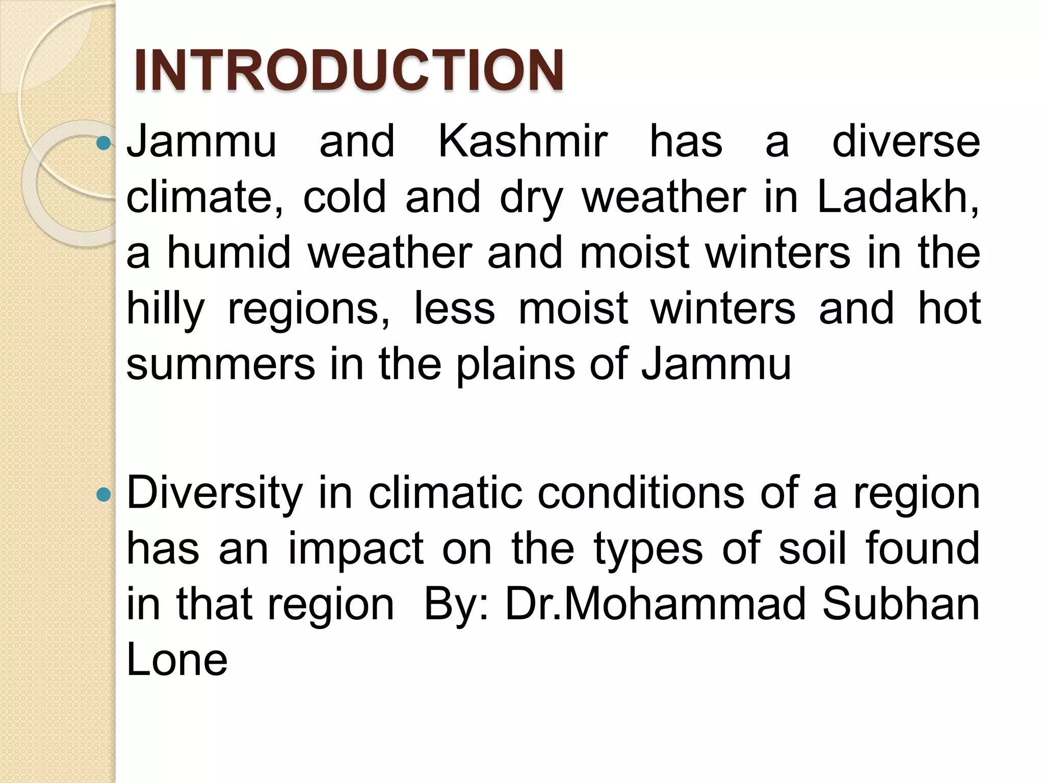 SOILS OF JAMMU AND KASHMIR | PPTX