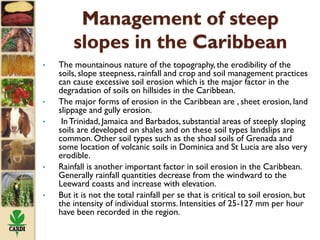 Status of soil resources in the Caribbean and experiences of its ...