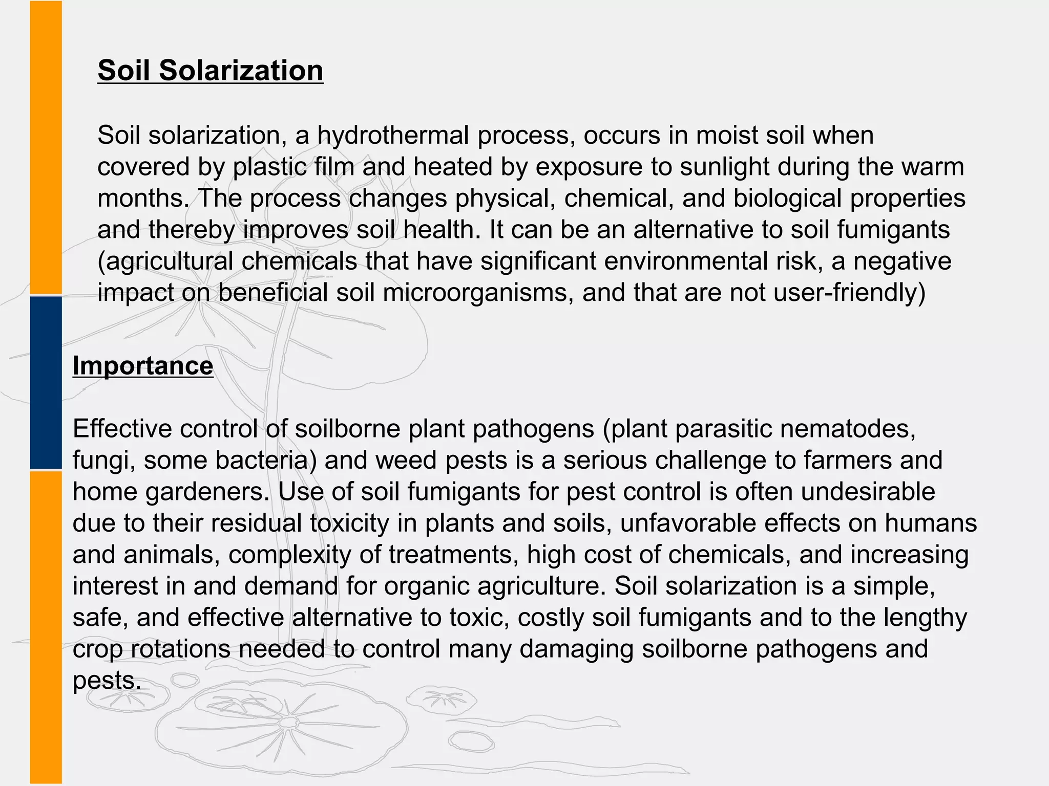 Soil solarization soil science | PPT