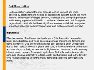 Soil solarization soil science | PPT