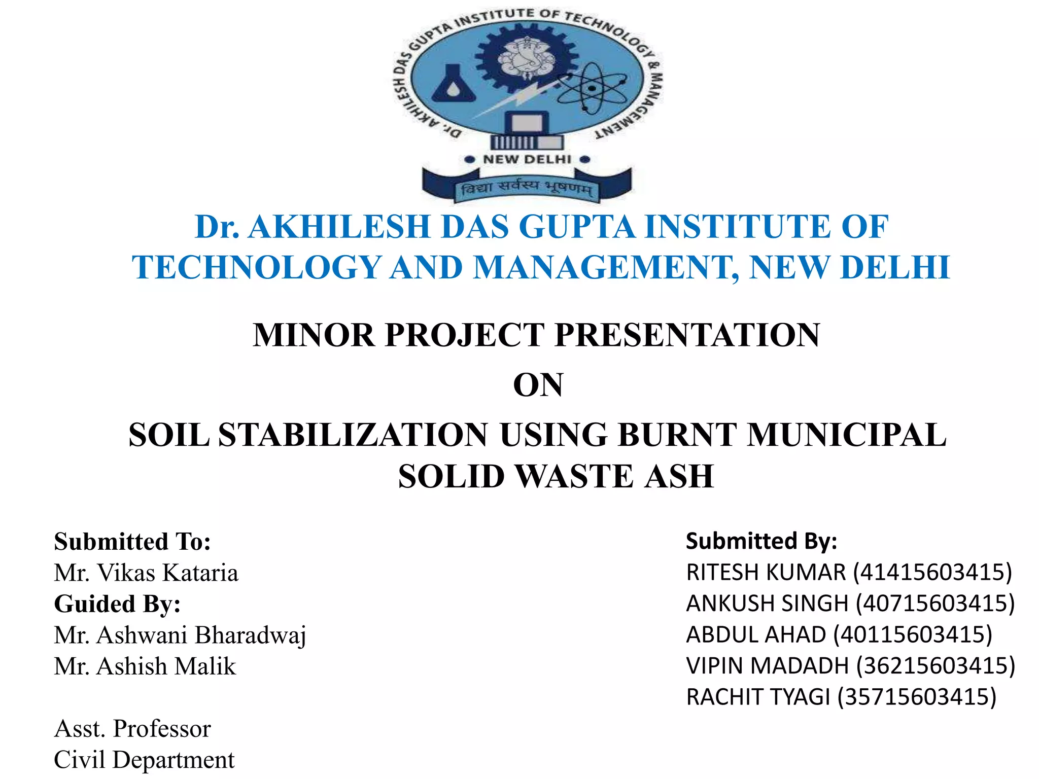 Soil stabalisation ppt | PPTX