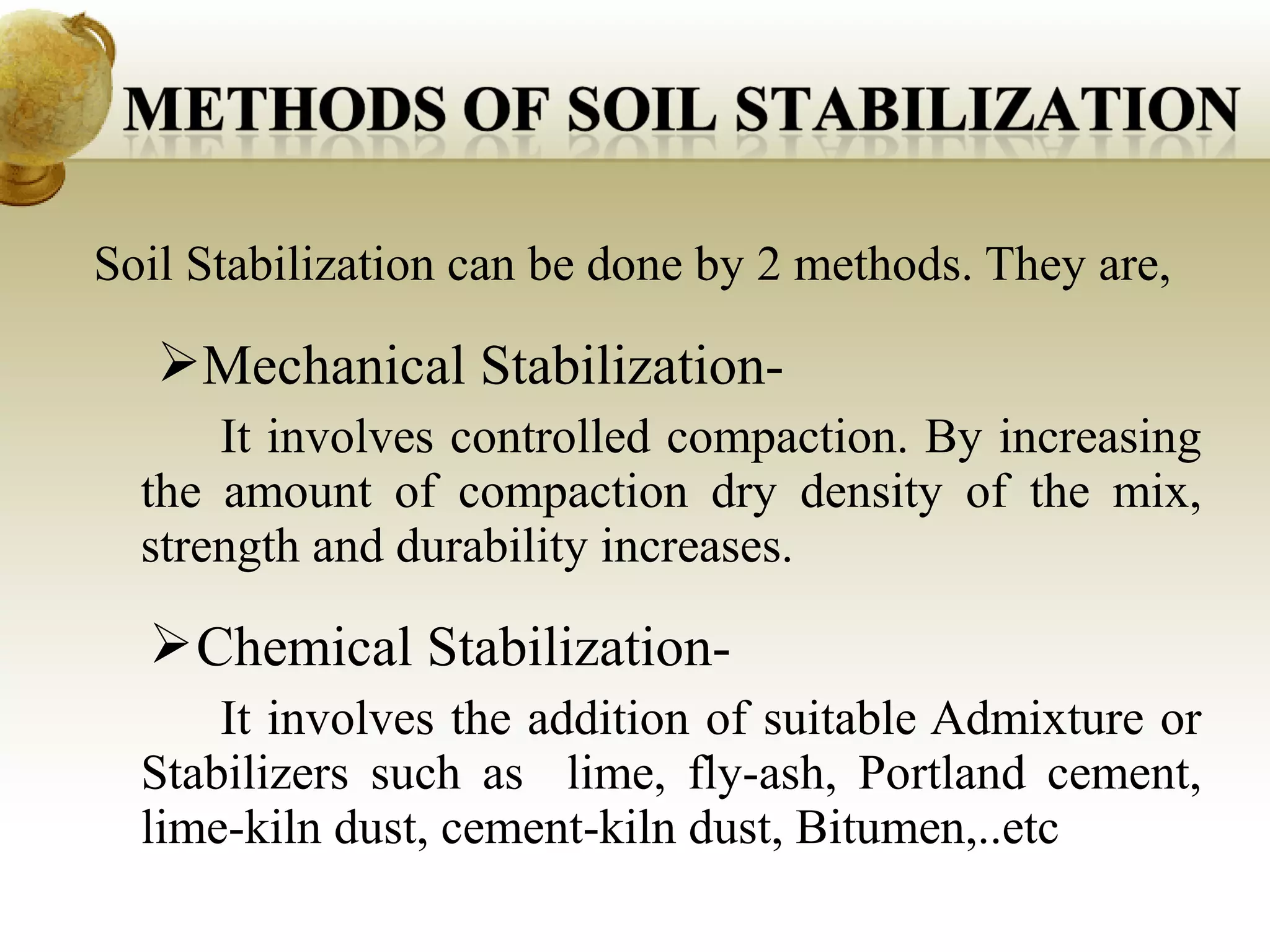Soil stabilization | PPT