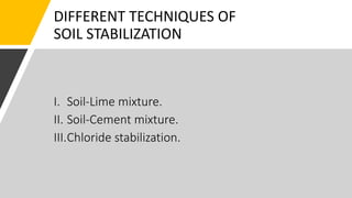 Soil Stabilization | PPTX