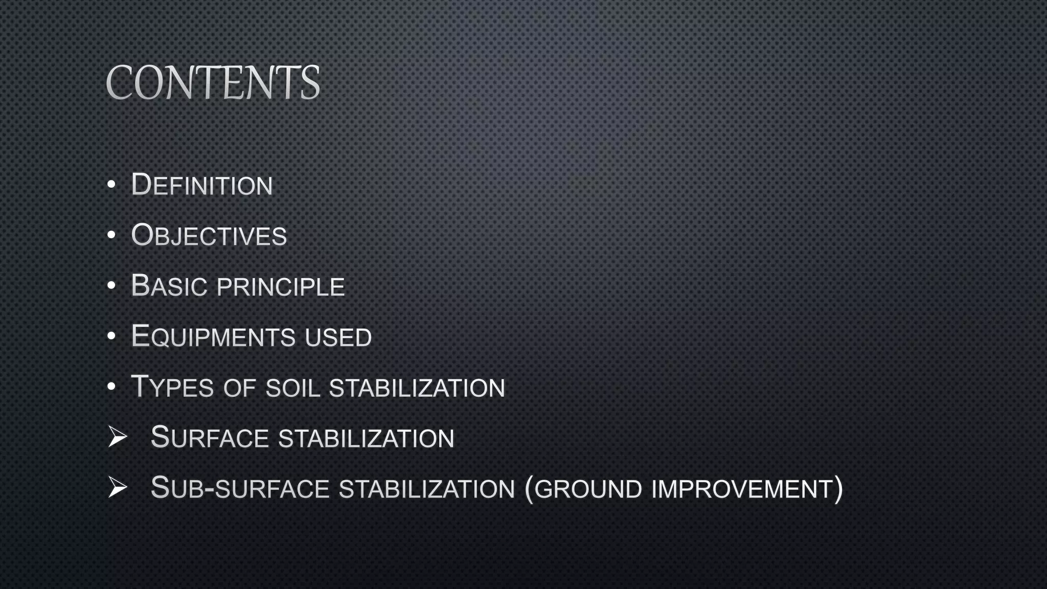 Soil Stabilization Techniques | PPTX