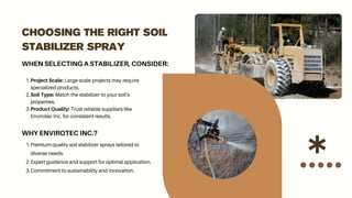 Soil Stabilizer Spray The Cutting-Edge Solution for Robust Road Base ...
