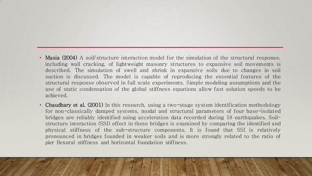 Applicatio of Soil Structure Interaction in the analysis of flexible ...
