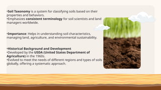 Soil Taxonomy.pptx Types,QUlaities,Specification | PPT