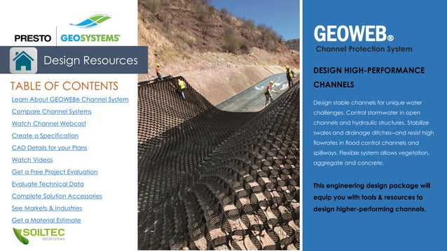 Nykilde geoweb channel protection design package | PPT