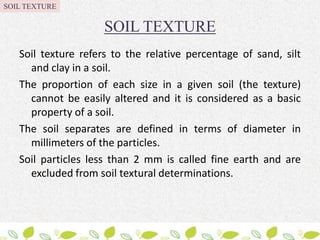 Soil texture and soil structure | PPTX