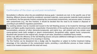 Soil Treatment by Washing procedures and Process plant description | PPT