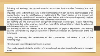 Soil Treatment by Washing procedures and Process plant description | PPT