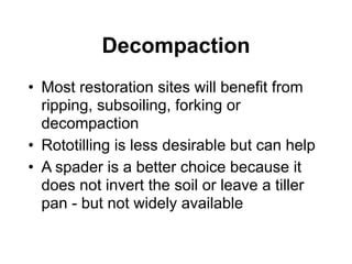 Soil treatment for dryland restoration | PPT