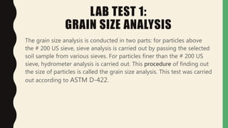 geotechnical report ppt NED university | PPTX