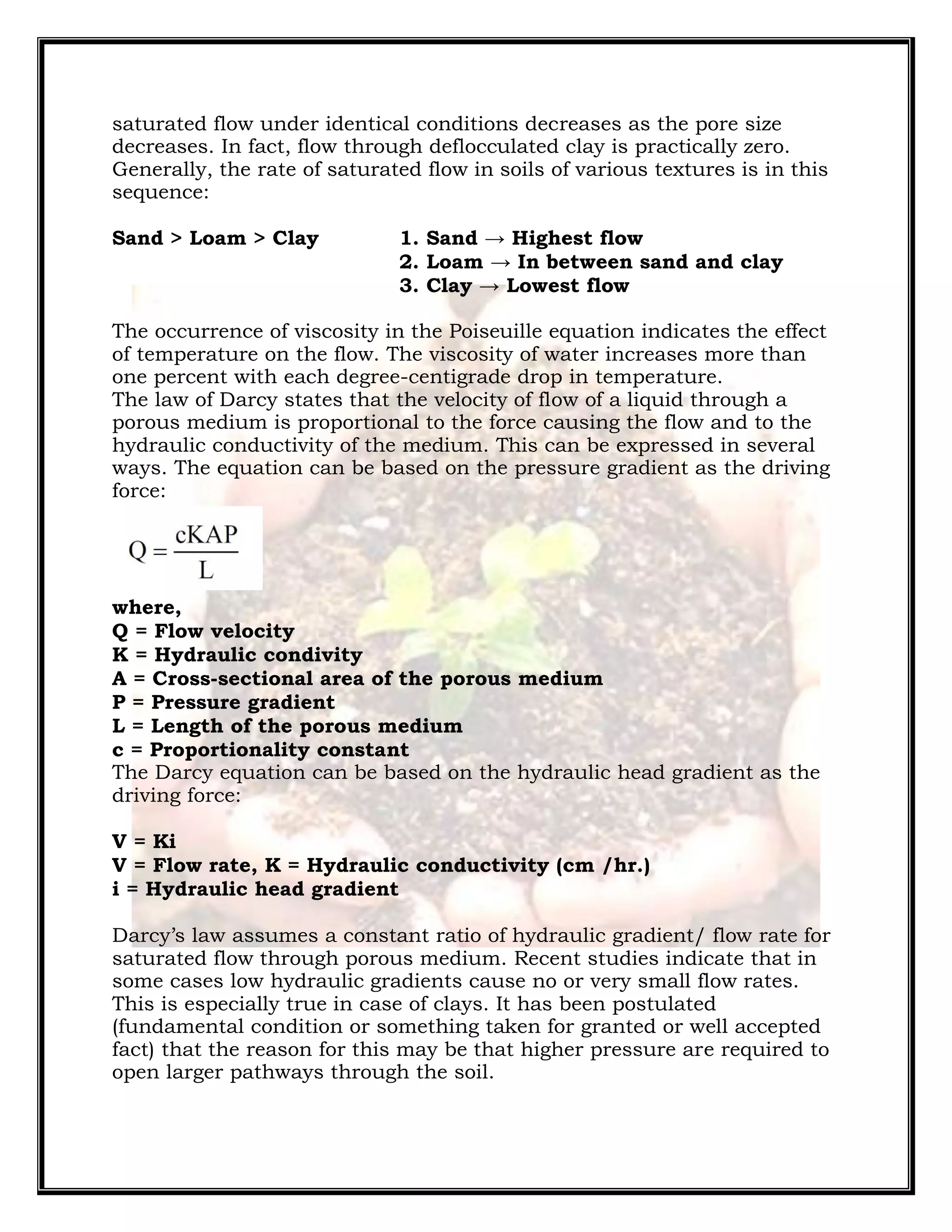Soil water and movement of soil water | PDF