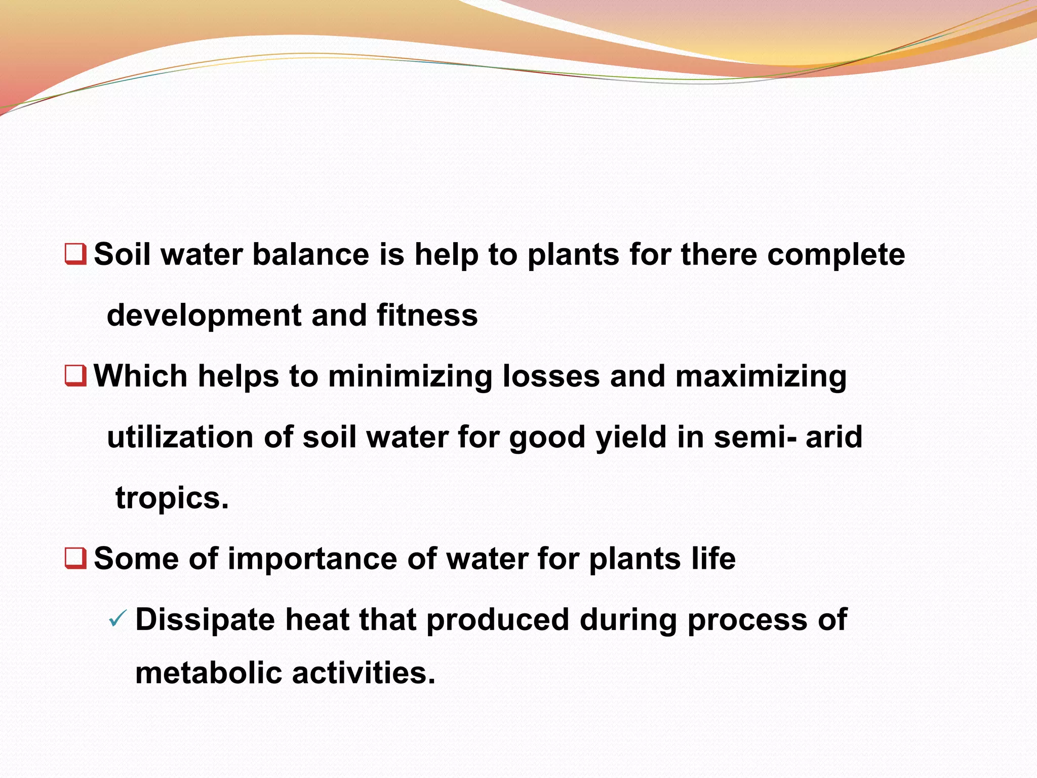 Soil water balance | PPSX