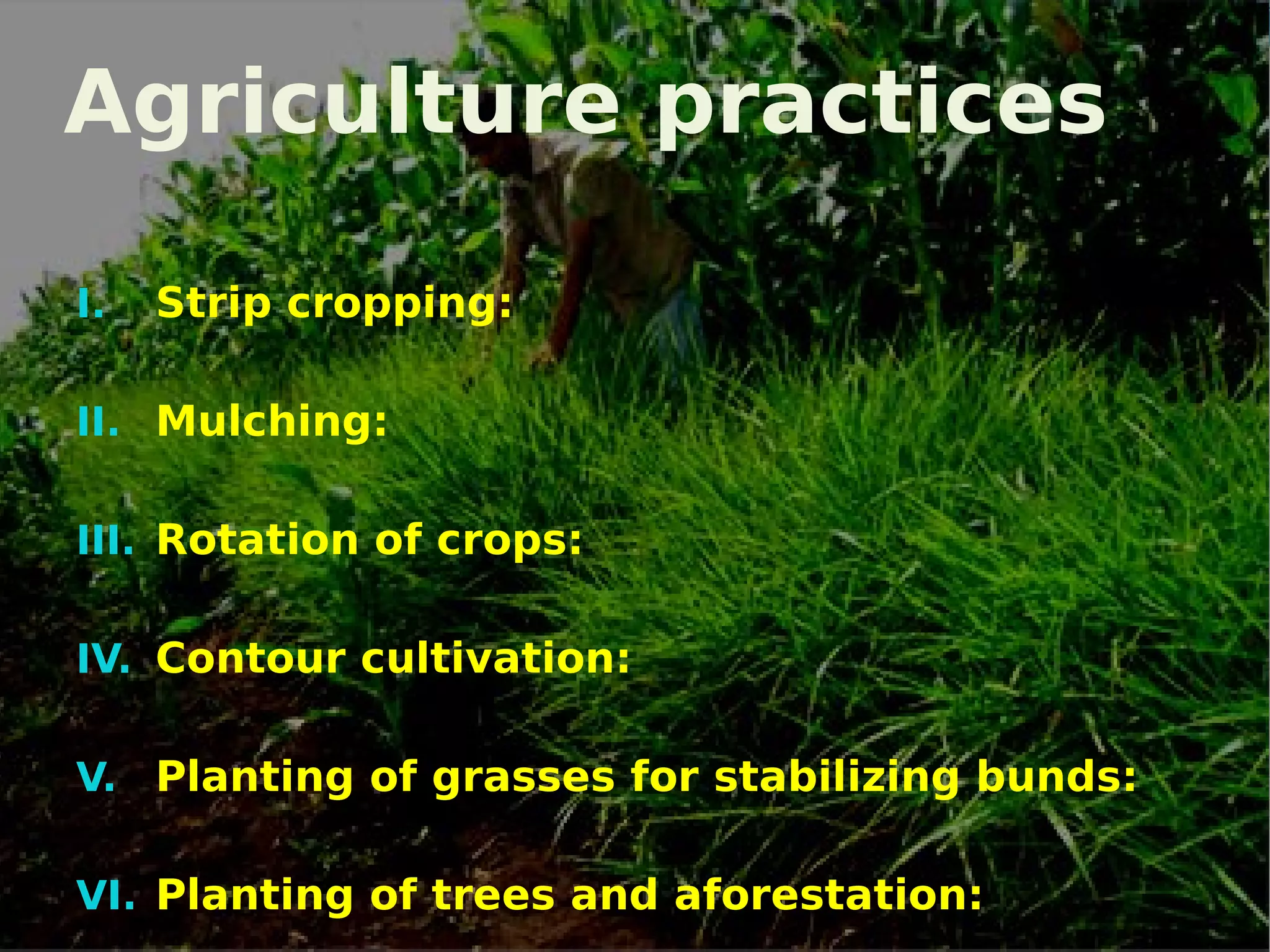 Soil water conservation methods in agriculture | PDF