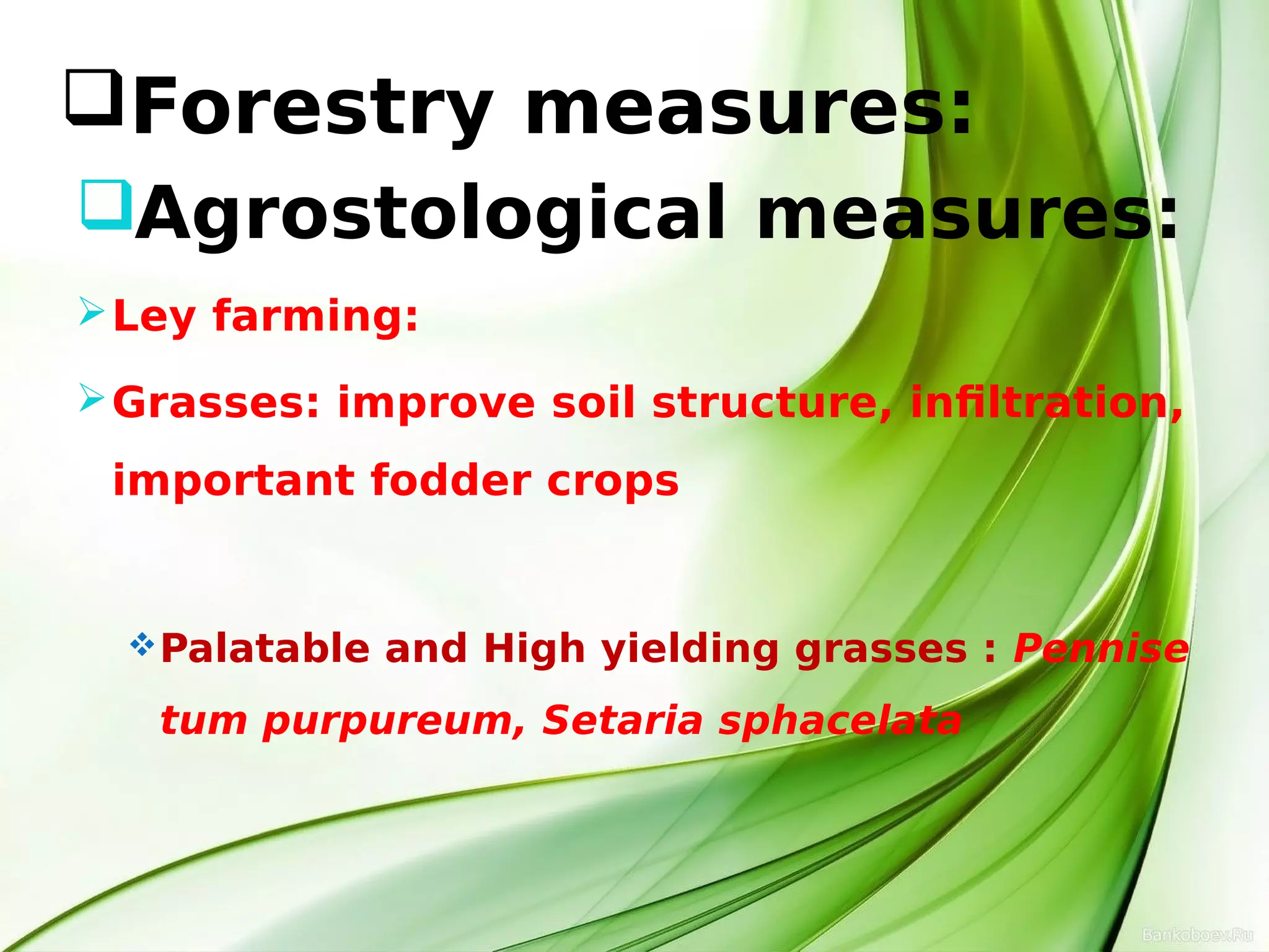 Soil water conservation methods in agriculture | PDF
