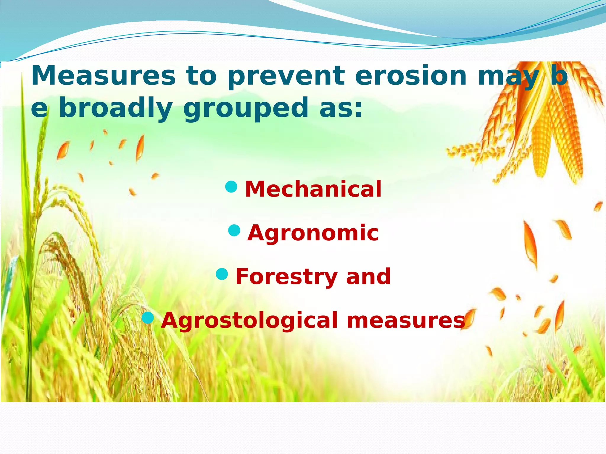 Soil water conservation methods in agriculture | PDF