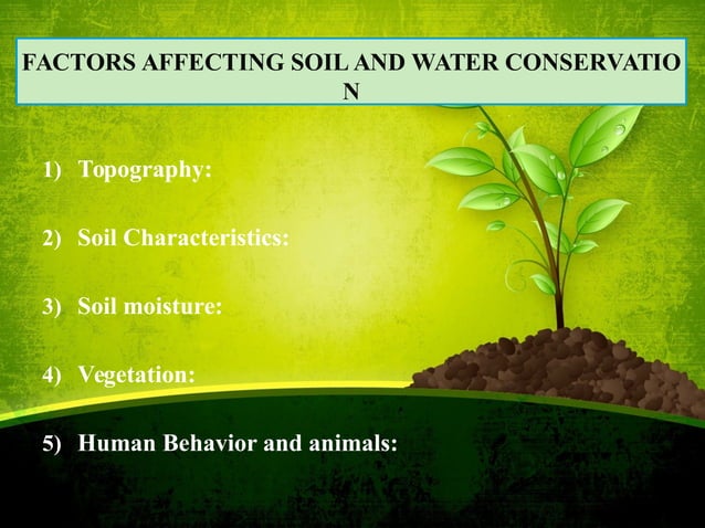 Soil water conservation methods in agriculture | PDF