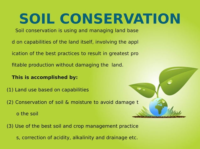 Soil water conservation methods in agriculture | PDF