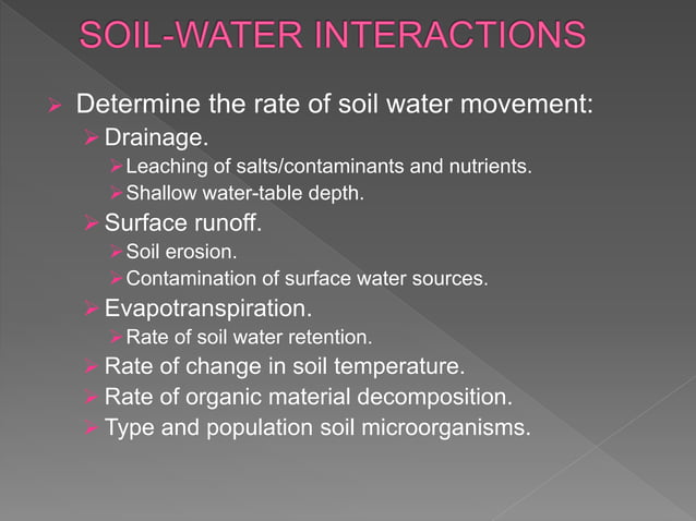 Soil water movement | PPT