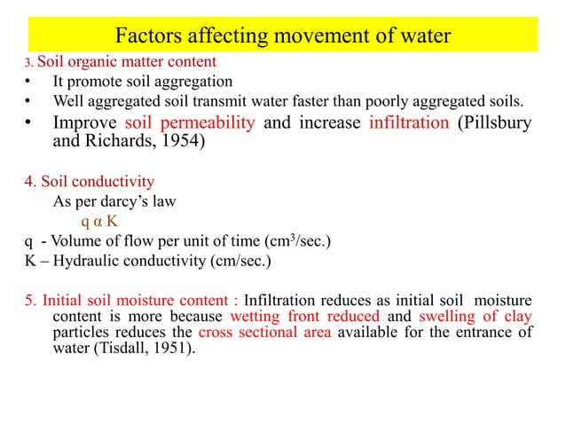 Soil water movement in soil (1).pptx water | PPTX | Chemistry | Science