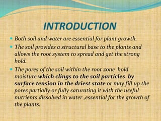 Soil water plant relationship | PPTX
