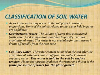 Soil water plant relationship | PPTX