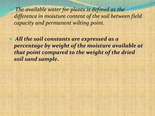 Soil water plant relationship | PPTX