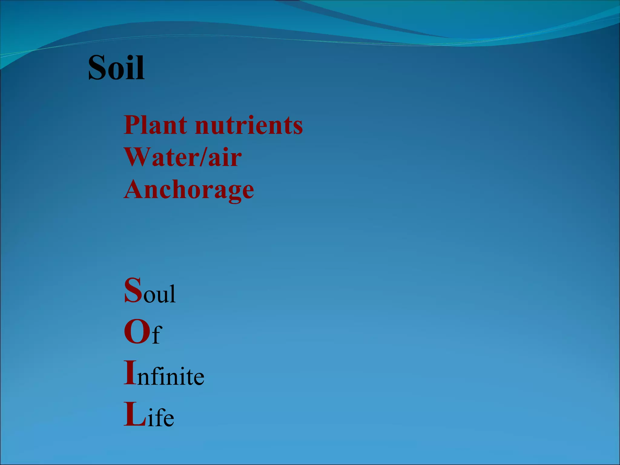 Soil Water Plant Relationships | PPT