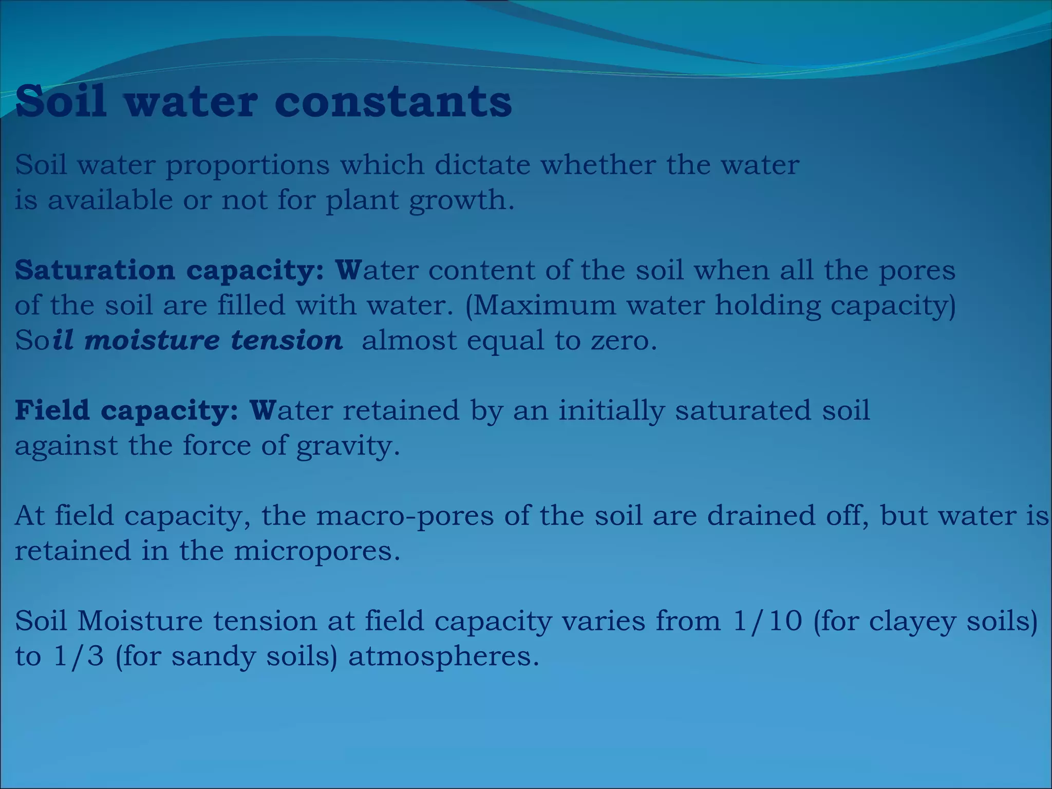 Soil Water Plant Relationships | PPT