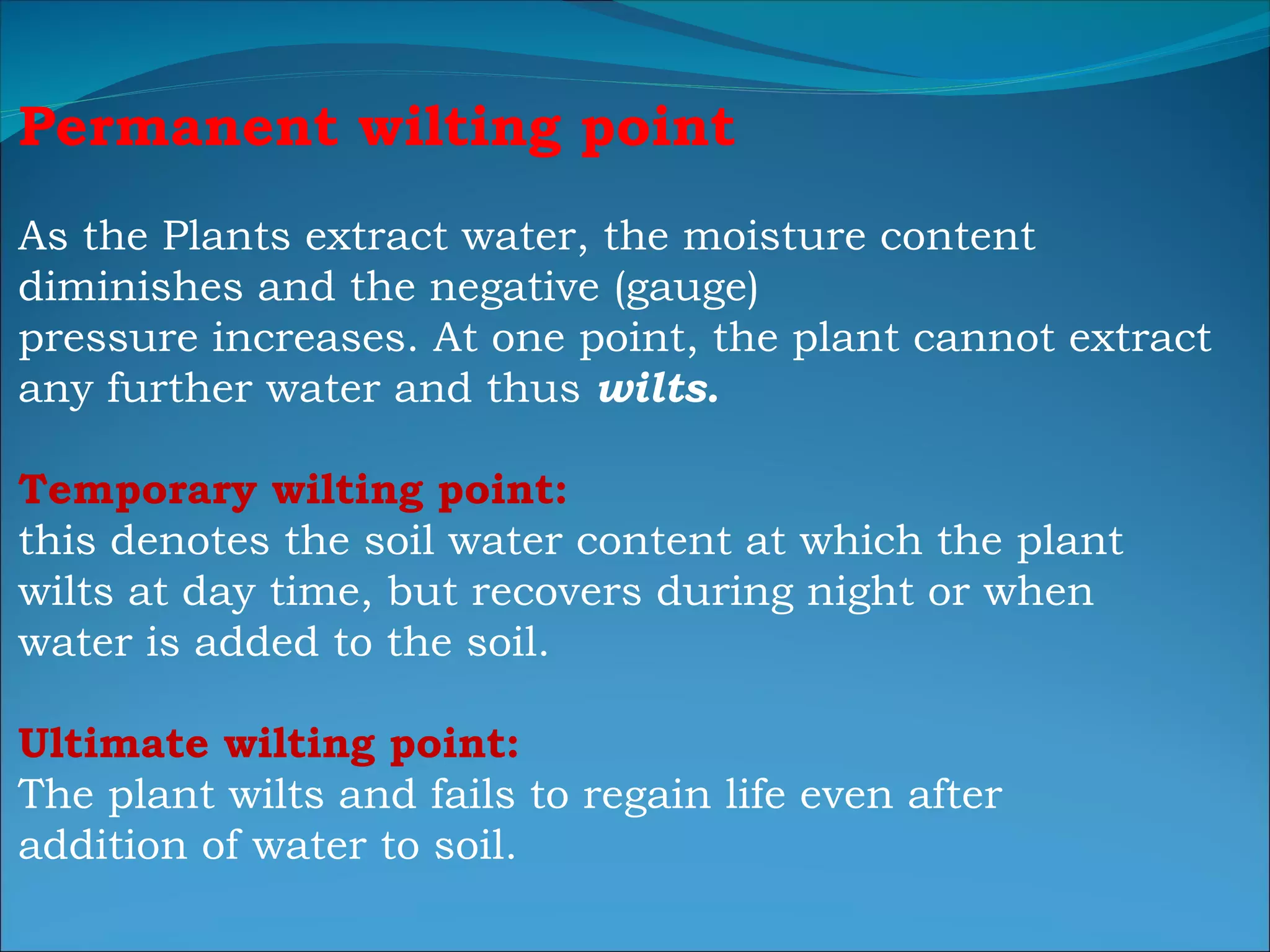 Soil Water Plant Relationships | PPT